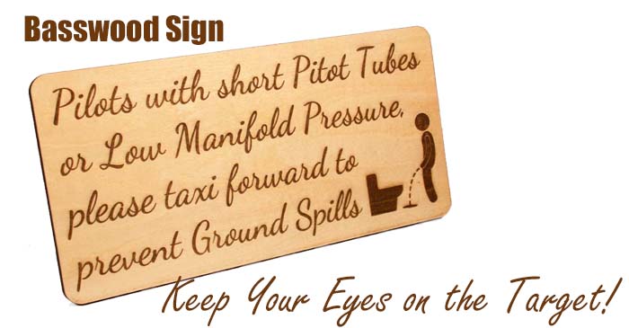 Fun Wooden Sign! Pilot Potty Sign